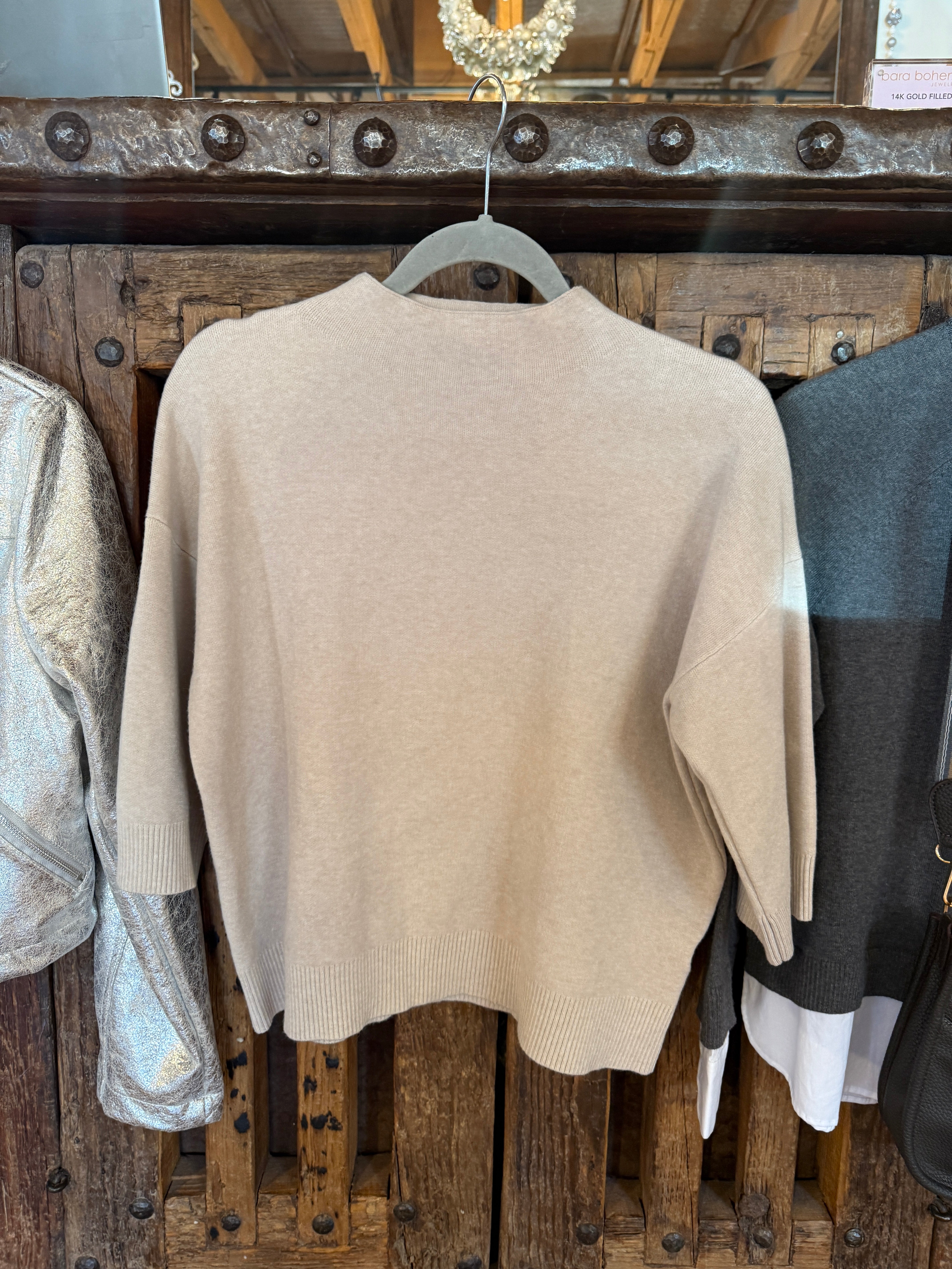 Mercedes Mock Turtle Neck 3/4 Sleeve Sweater – Christy M Boutique 6700 ...